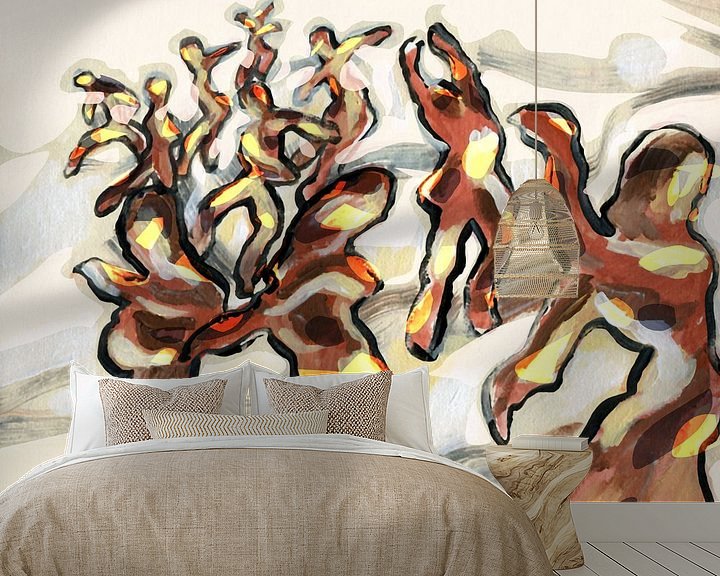 Glowing dancers van ART Eva Maria op canvas, behang en meer